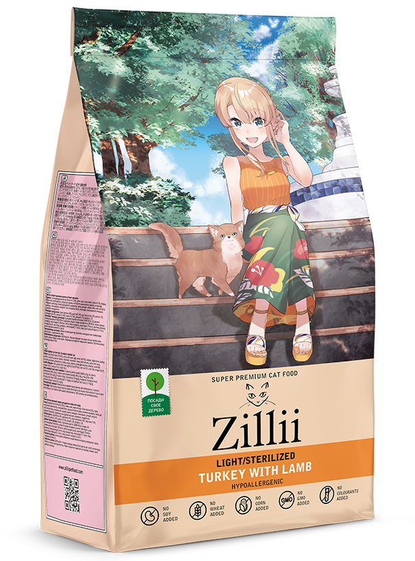 Корм ZILLII для взрослых кошек, страдающих лишним весом и ...